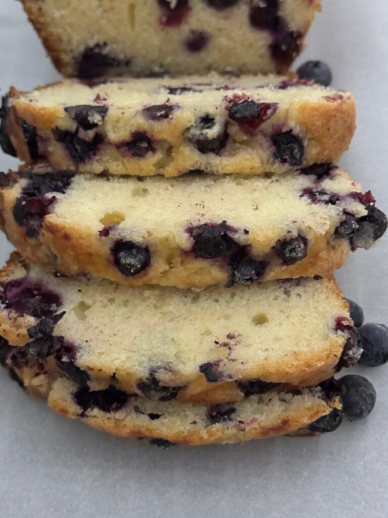 Easy One Bowl Blueberry Lavender Bread | Just A Bit Sweet